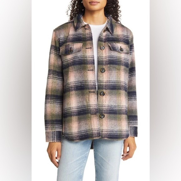 Caslon | Jackets & Coats | Caslon Pink Olive Navy Rancher Ombr | Poshmark